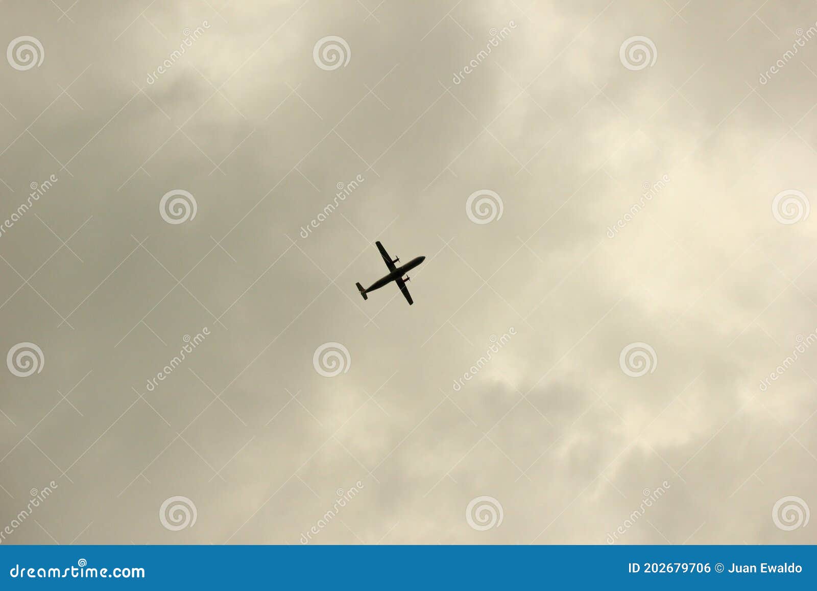 Plane Flying in a Bad Weather Stock Photo - Image of morning, bird ...