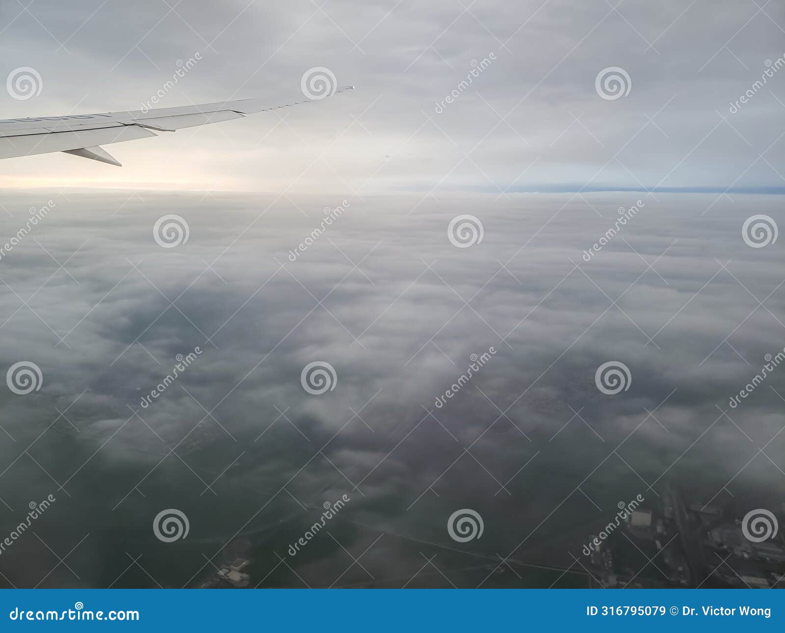 Plane Flying between Cloud Layers Viewed from Passenger Cabin Stock Image - Image of cloud ...