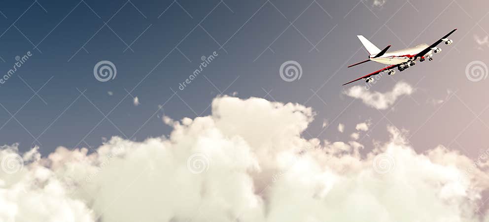 Plane Flying in Daylight stock image. Image of blue, daytime - 3877447