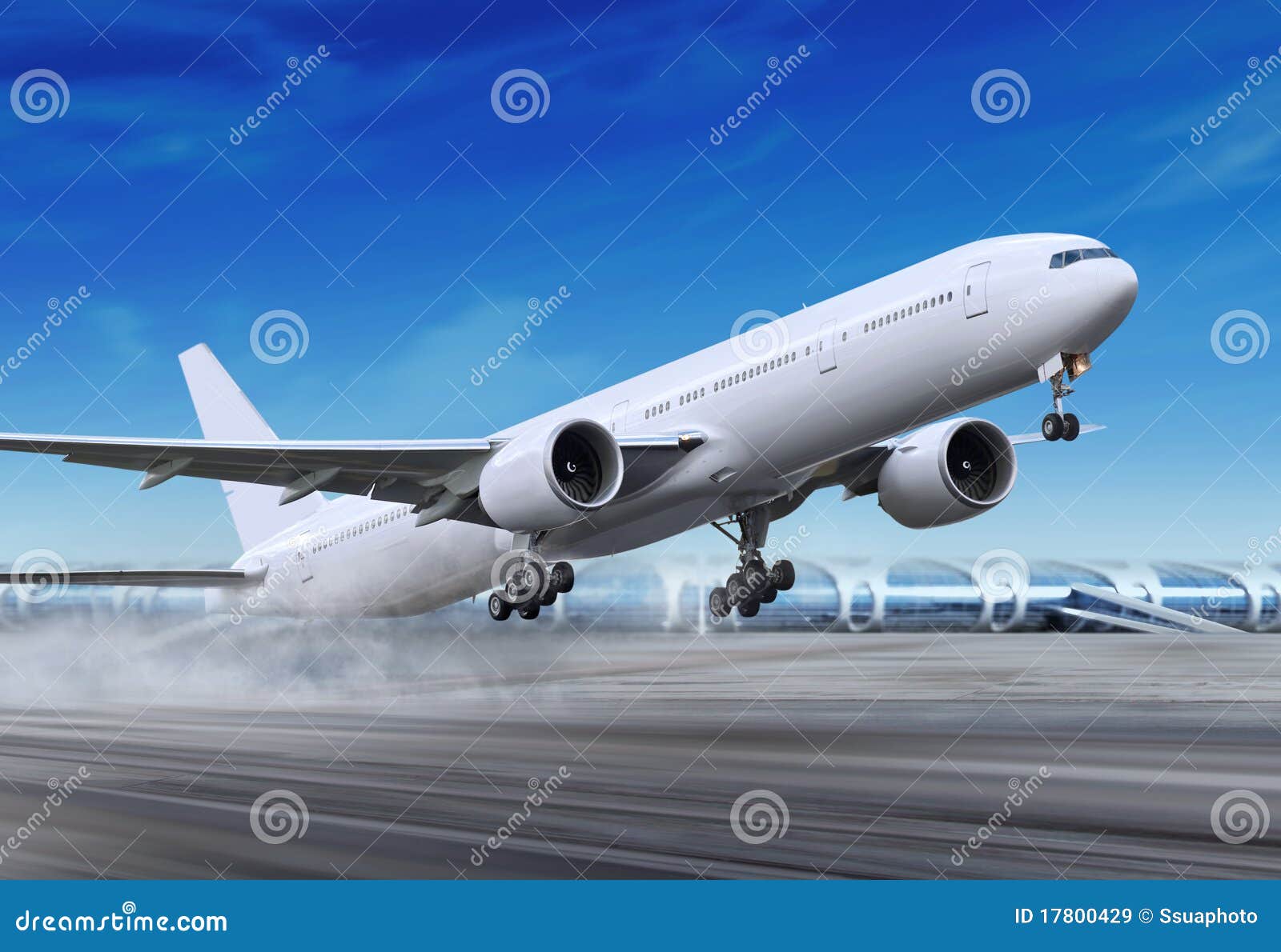 Plane is flying-off stock image. Image of rise, airplane - 17800429