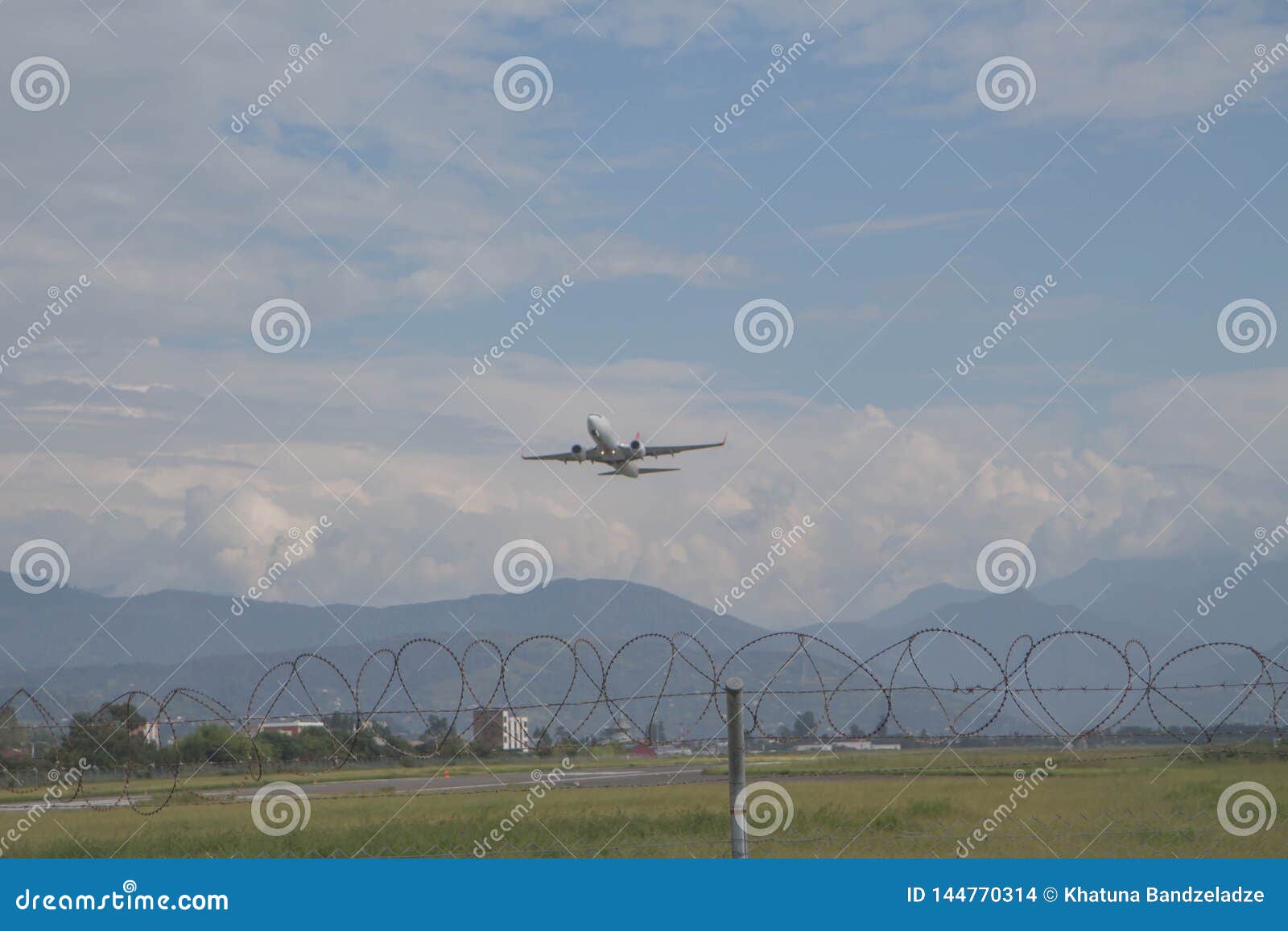 The Plane is Flying Up from the Runway Stock Photo - Image of airfield ...