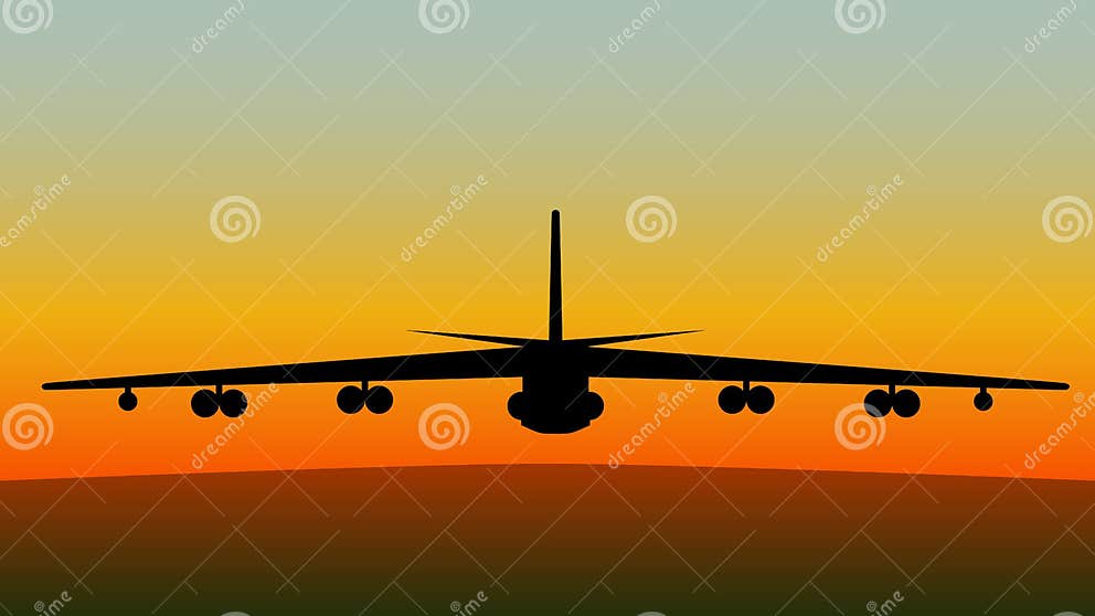 Plane from the front stock vector. Illustration of formation - 23764617