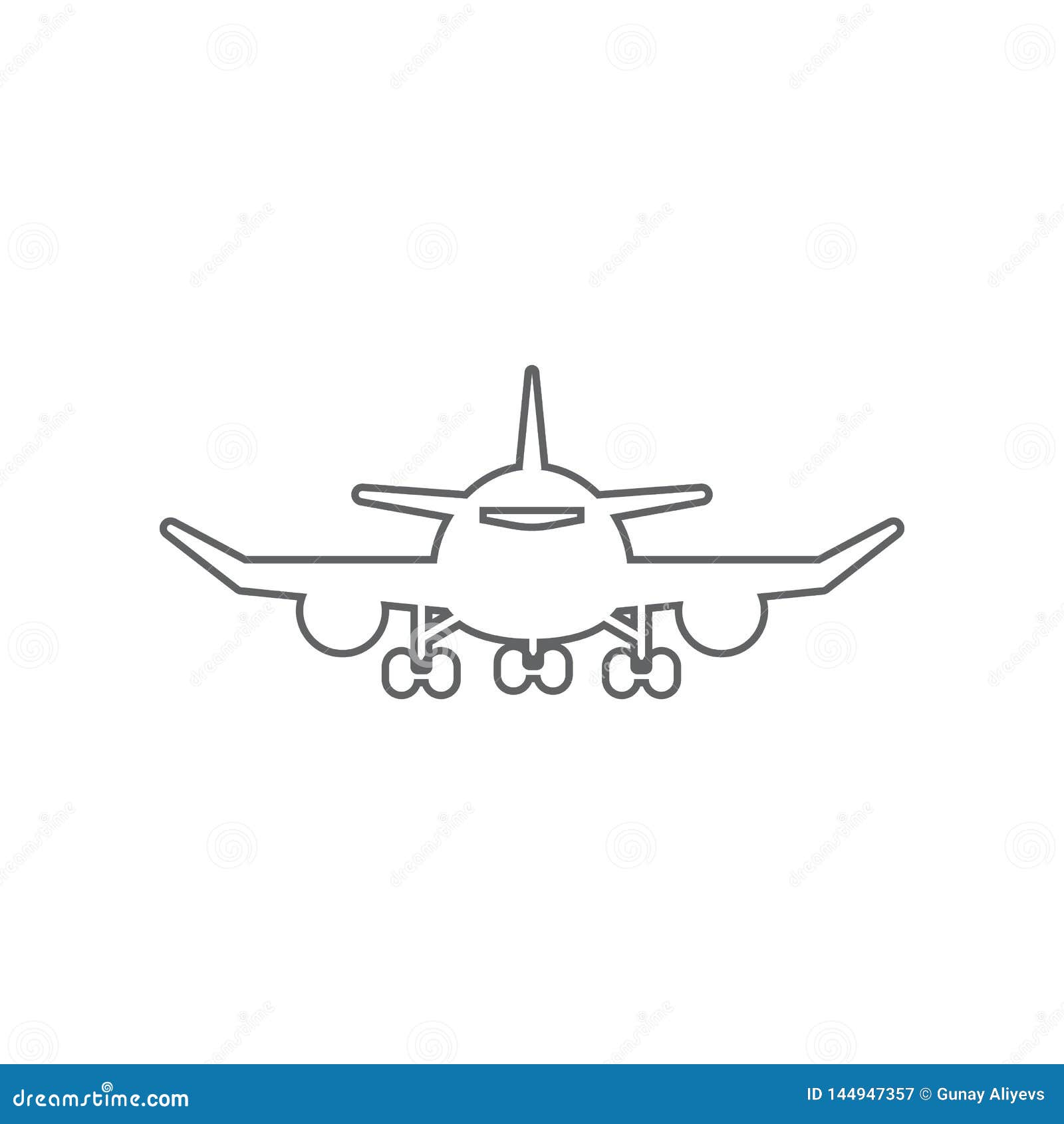 Plane Front View Icon. Element of Airport for Mobile Concept and Web ...