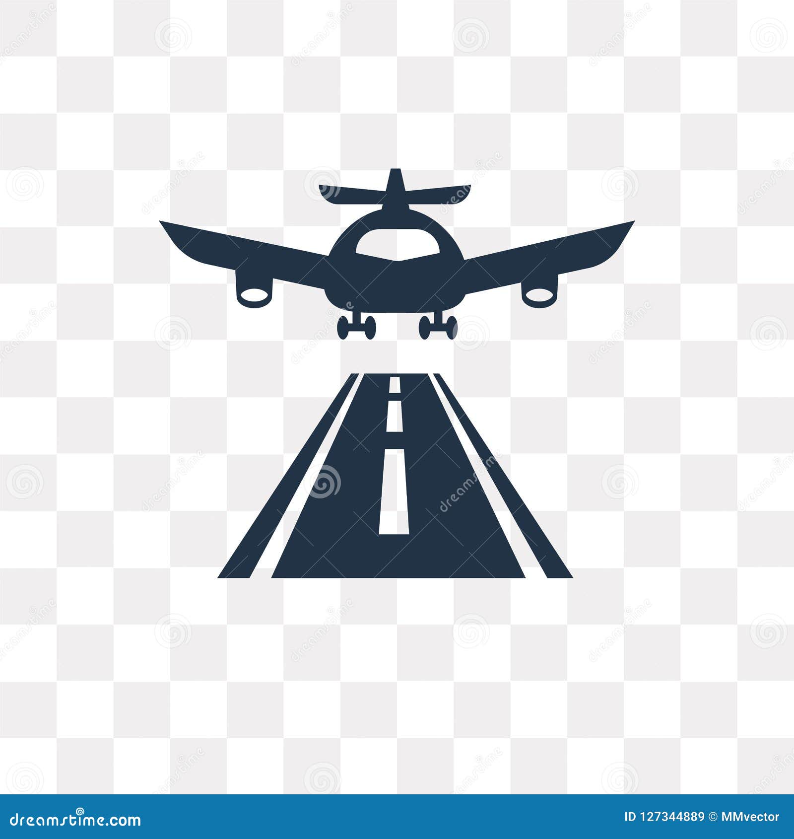 Plane Front View Vector Icon Isolated on Transparent Background, Plane ...