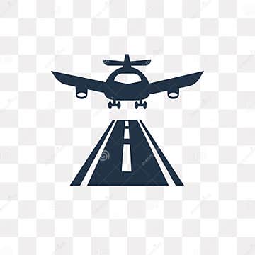Plane Front View Vector Icon Isolated on Transparent Background, Plane ...