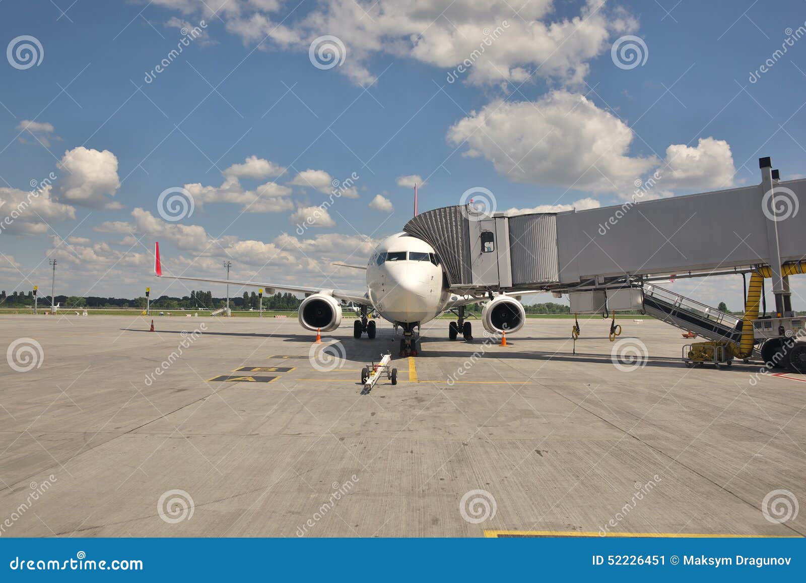 Plane at the gate stock image. Image of departure, loading - 52226451