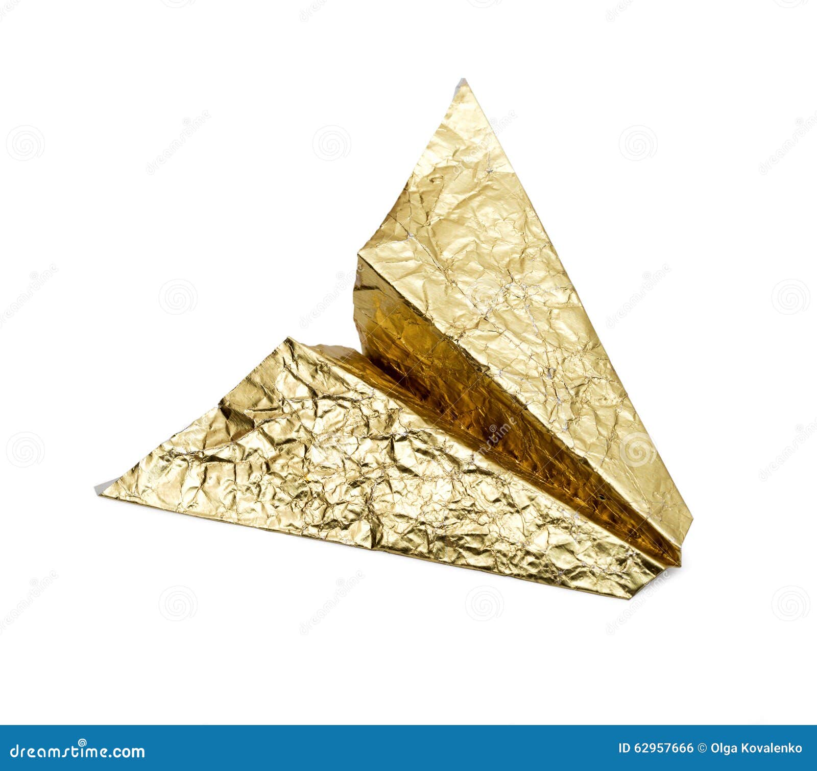 Plane of gold foil stock photo. Image of craft, childhood - 62957666