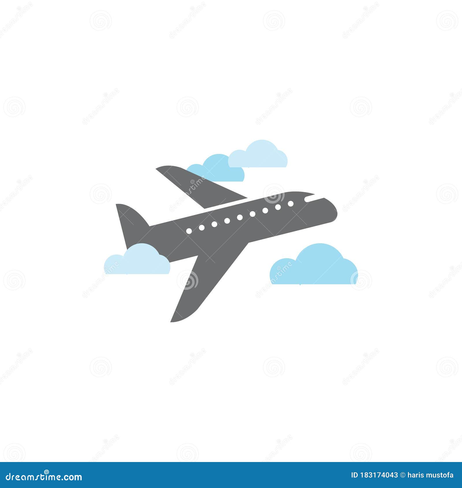 Plane Graphic Design Template Vector Isolated Stock Illustration ...