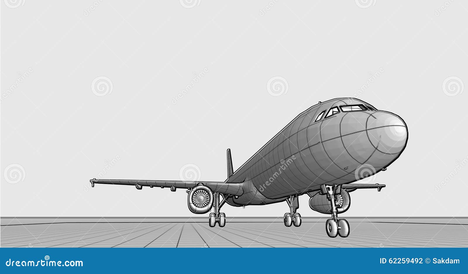Plane hidden line stock illustration. Illustration of graphic - 62259492
