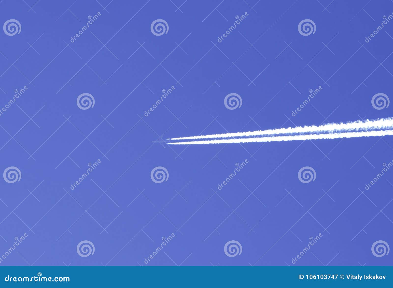 A plane high in the sky stock image. Image of force - 106103747