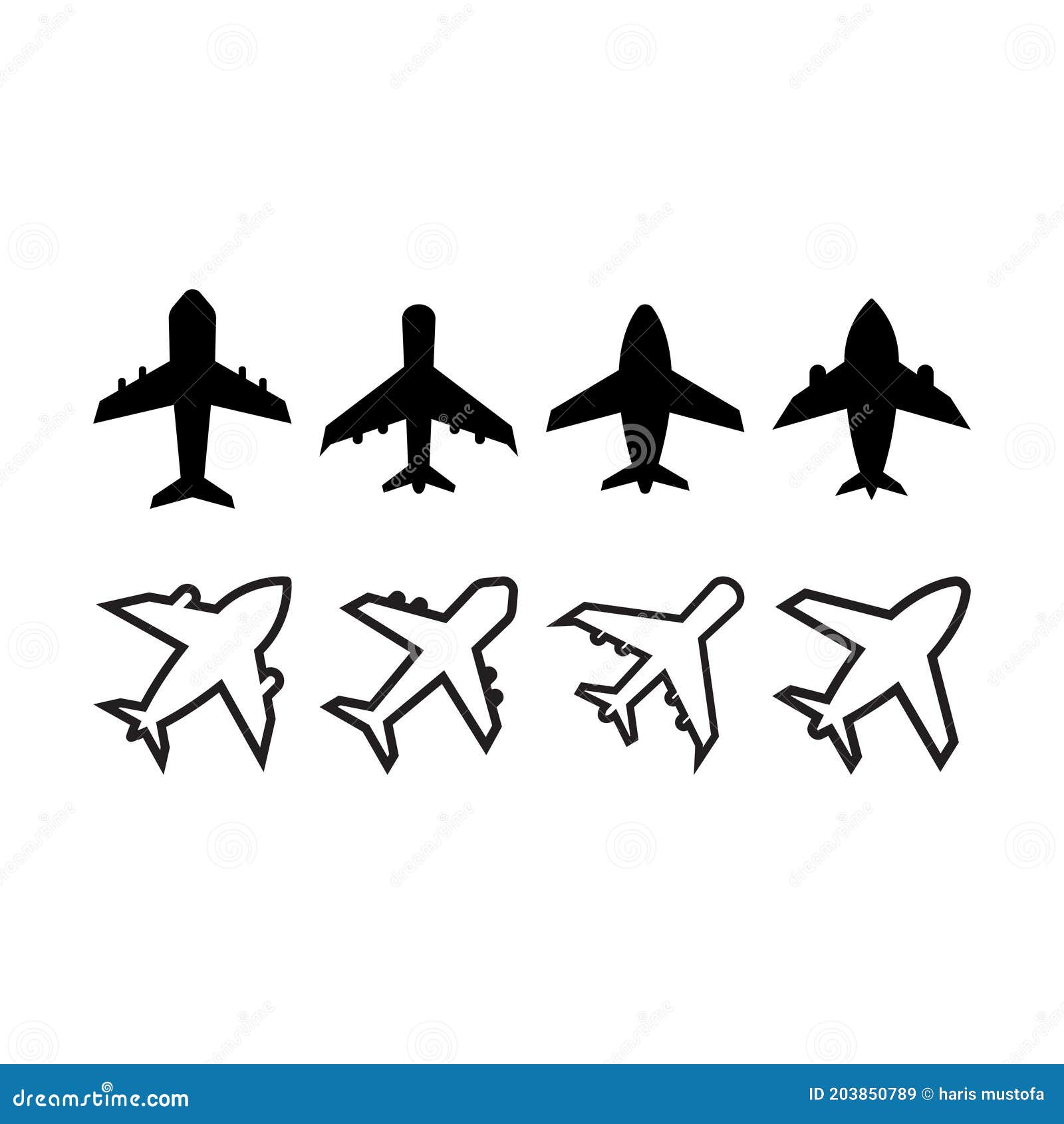 Plane Icon Design Template Vector Isolated Illustration Stock ...