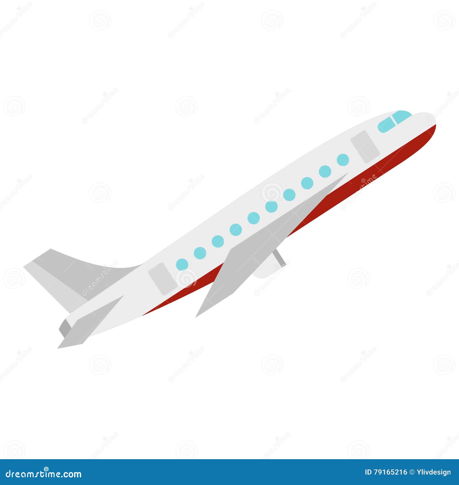 Plane icon, flat style stock vector. Illustration of design - 79165216
