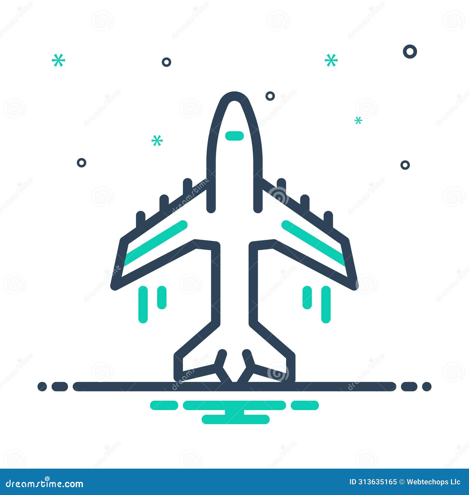 Mix Icon for Plane, Flight and Airplane Stock Vector - Illustration of symbol, icon: 313635165
