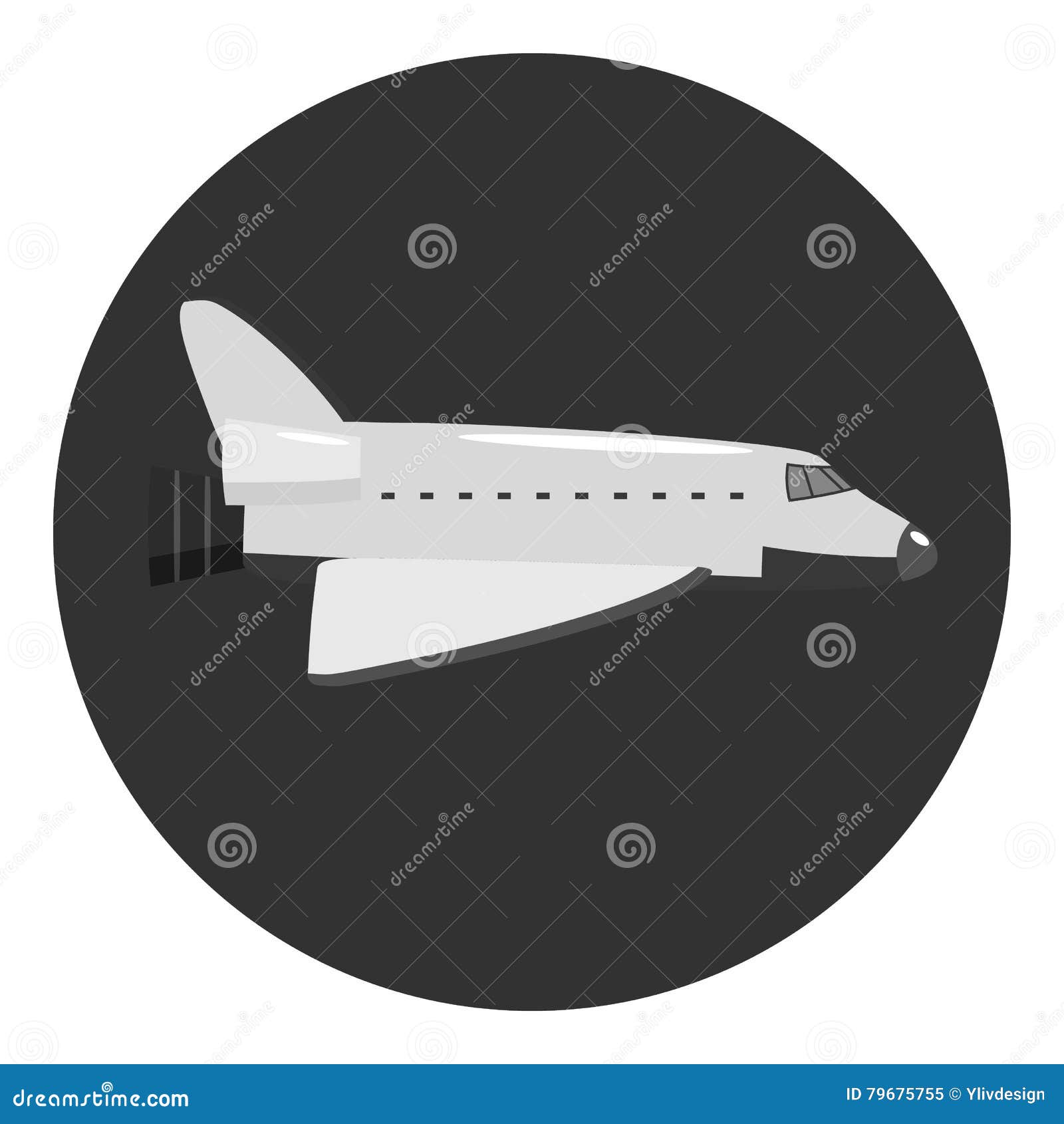 Plane Icon, Gray Monochrome Style Stock Vector - Illustration of icon ...