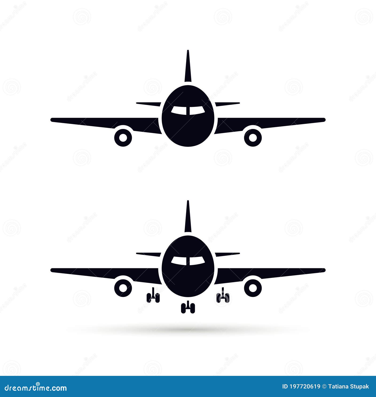 Airplane Simple Colorful Vector Cartoon. | CartoonDealer.com #142519849
