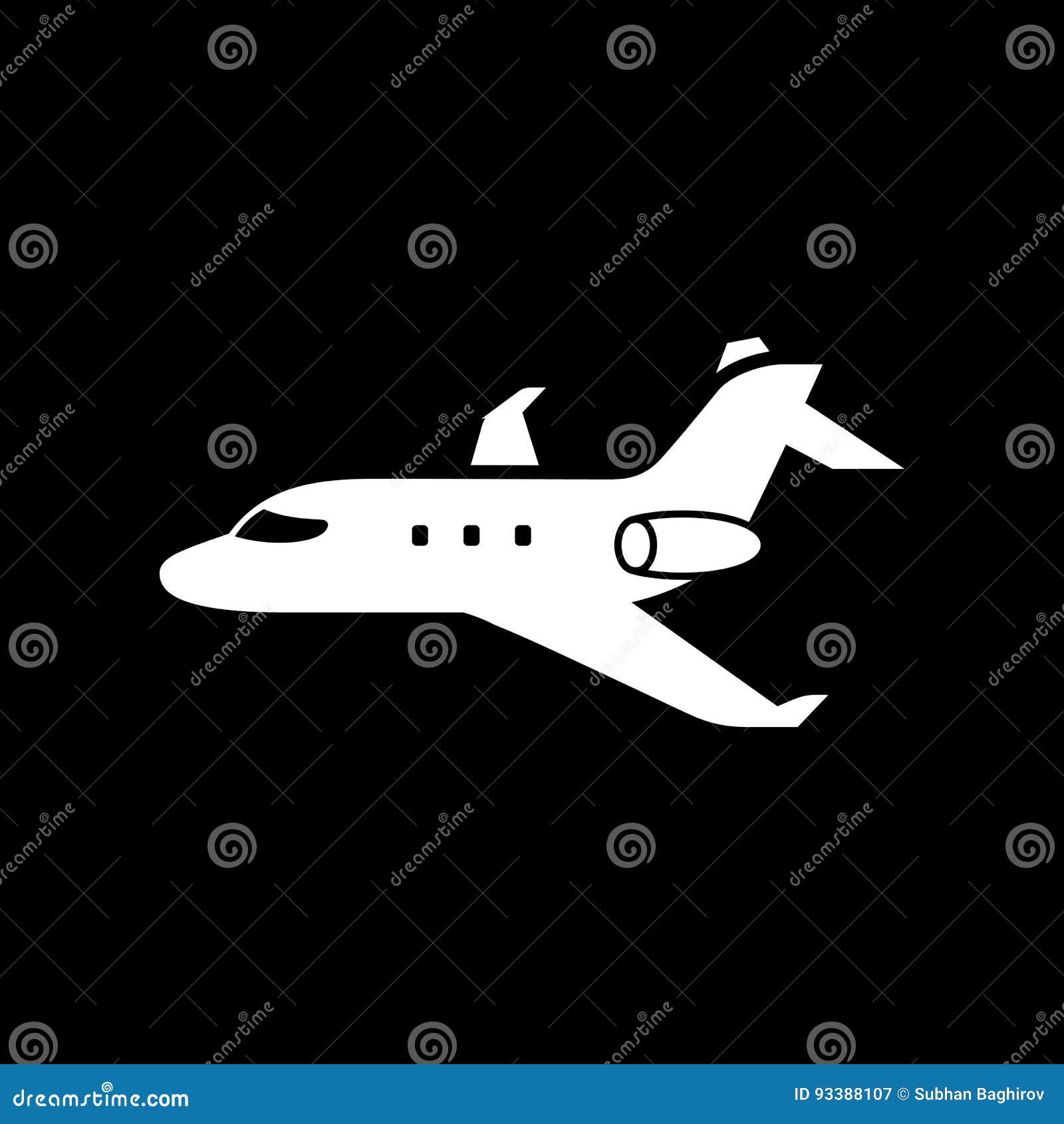 Plane Icon Simple Flat Vector Illustration Stock Vector - Illustration ...