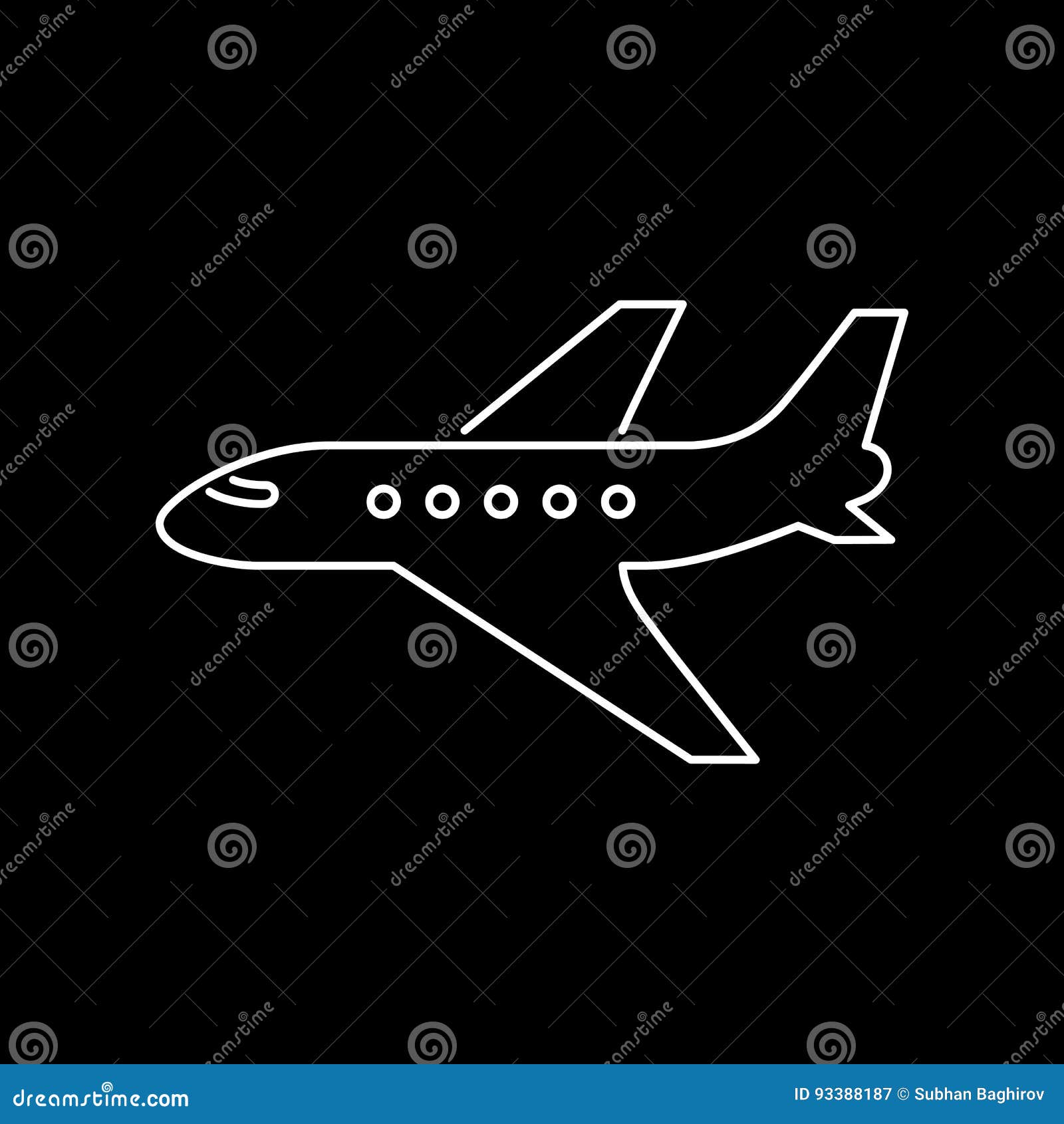Plane Icon Simple Flat Vector Illustration Stock Vector - Illustration ...