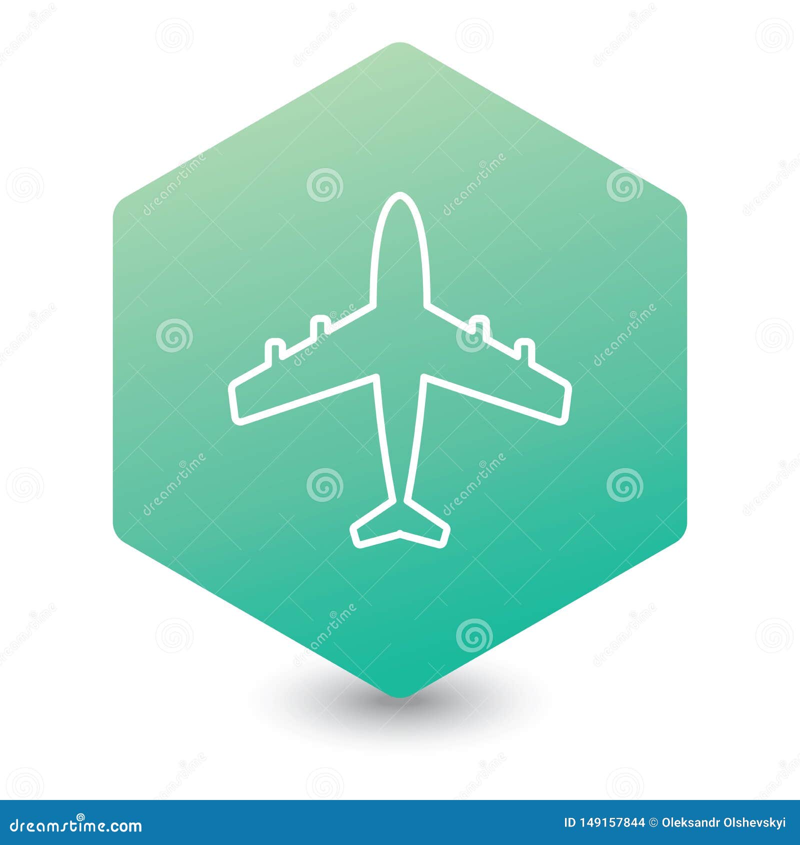 Plane icon simple stock vector. Illustration of road - 149157844