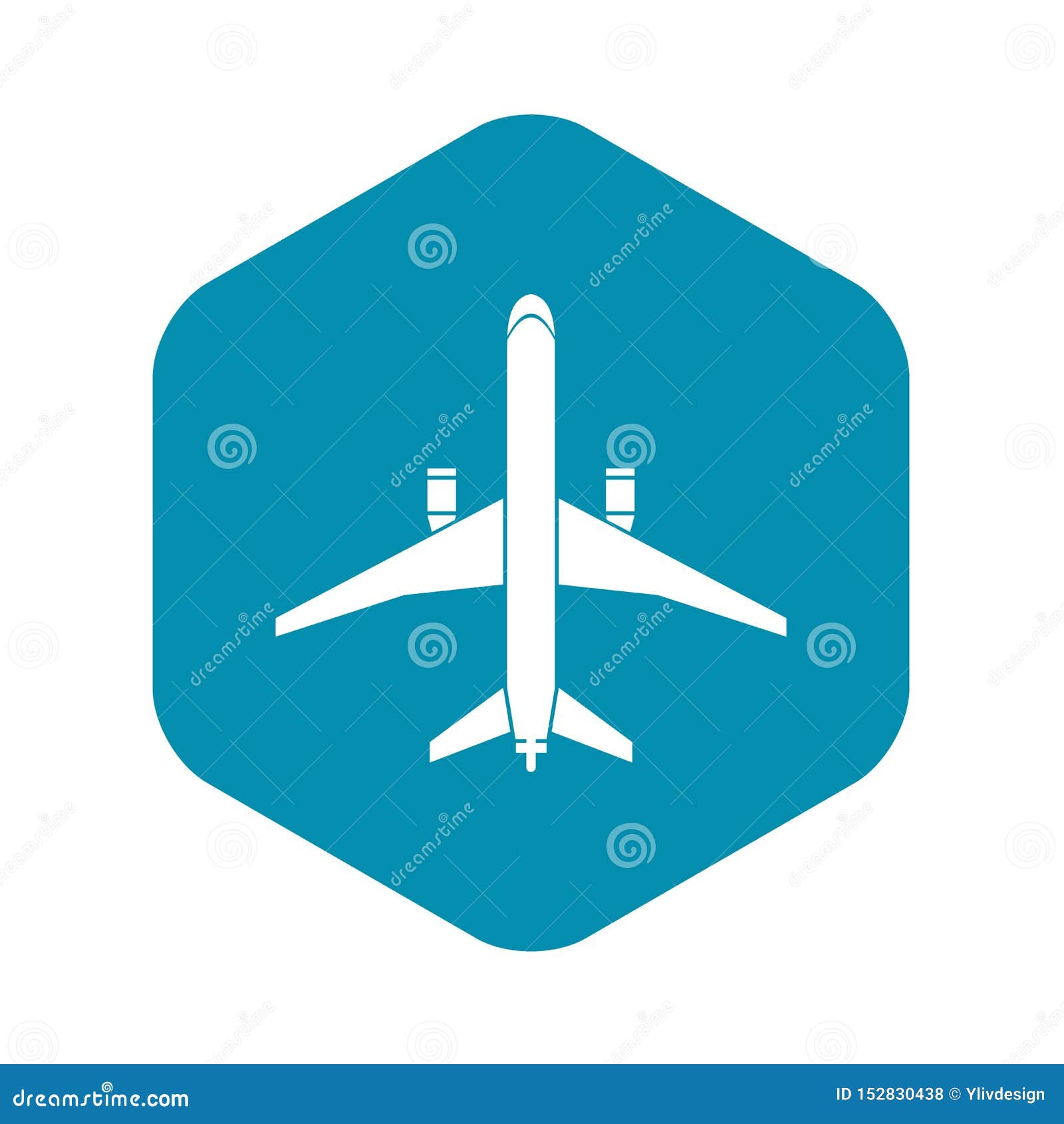 Plane icon, simple style stock vector. Illustration of airline - 152830438