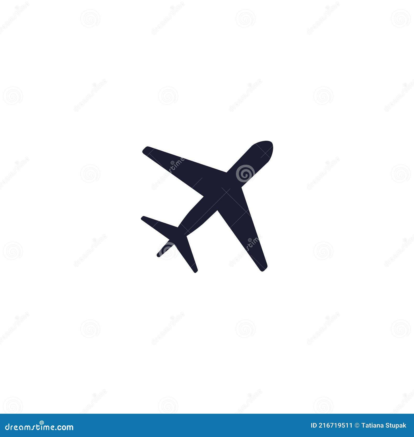 Plane Icon Vector, Flat Illustration, Pictogram Isolated on White Stock ...