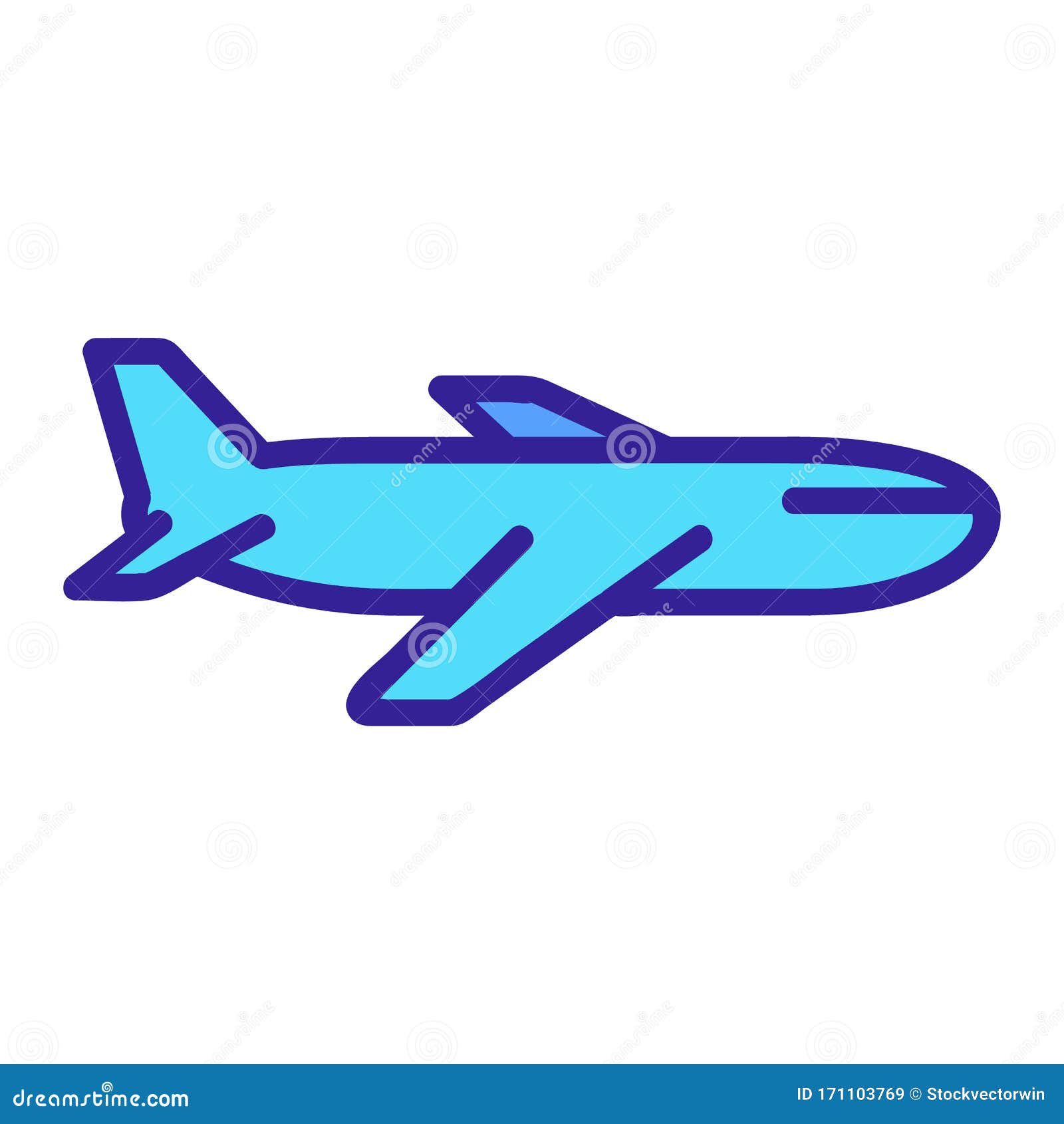 Plane Icon Vector. Isolated Contour Symbol Illustration Stock Vector ...