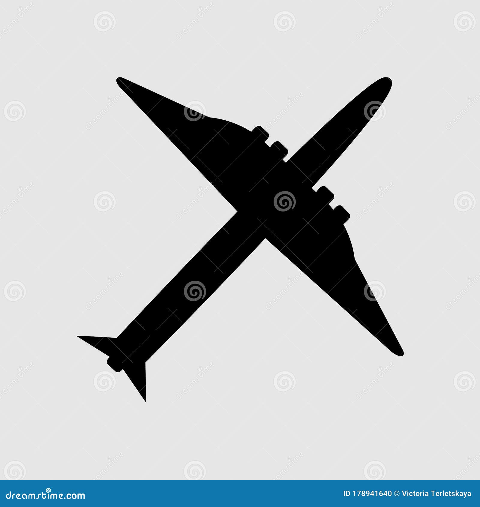 Plane icon vector stock illustration. Illustration of commercial ...