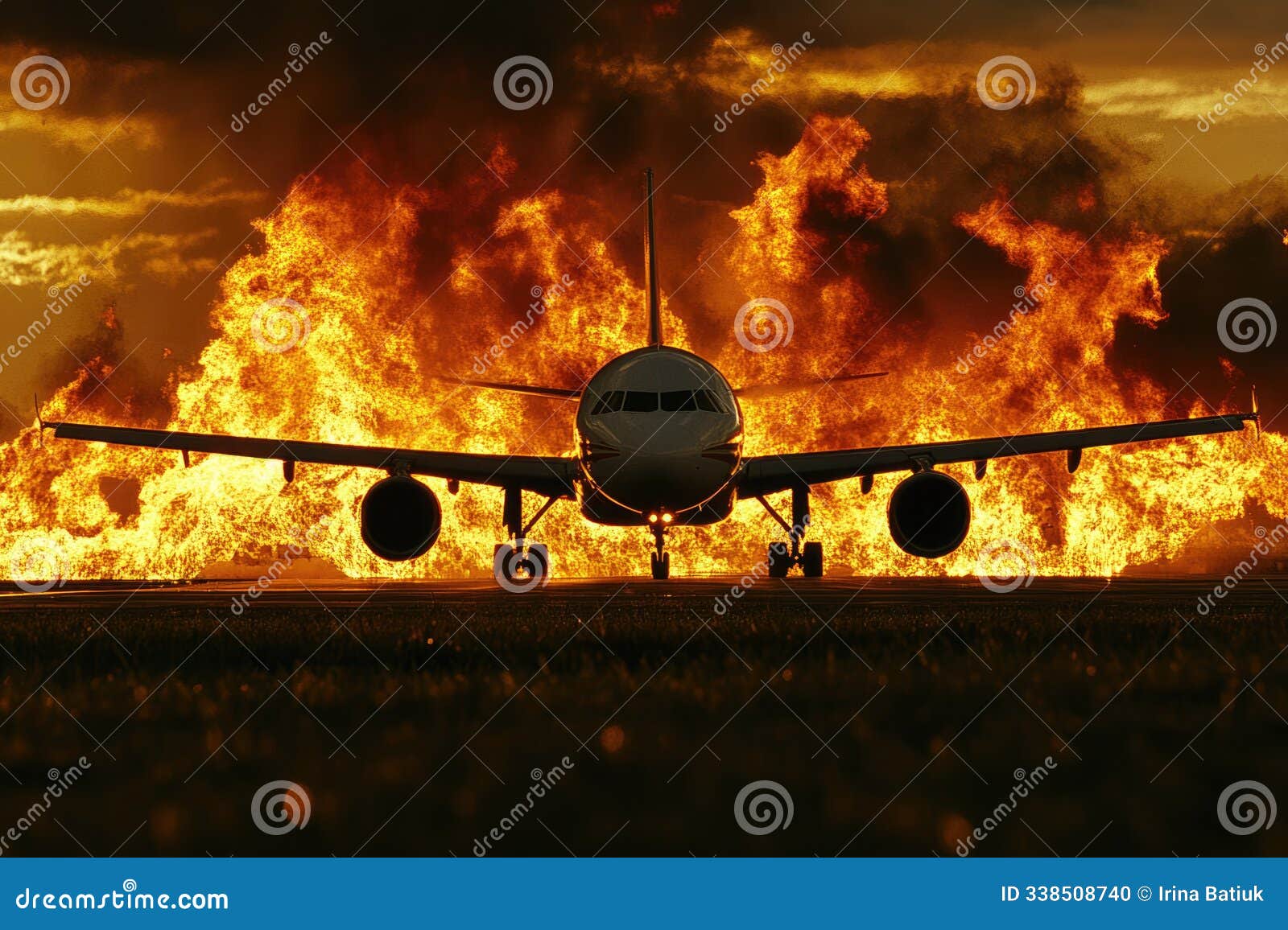 Plane Ignition: the Dramatic Scene of an Aircraft Catching Fire on the ...