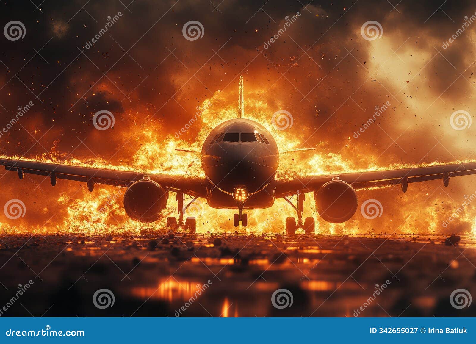 Plane Ignition: the Dramatic Scene of an Aircraft Catching Fire on the ...