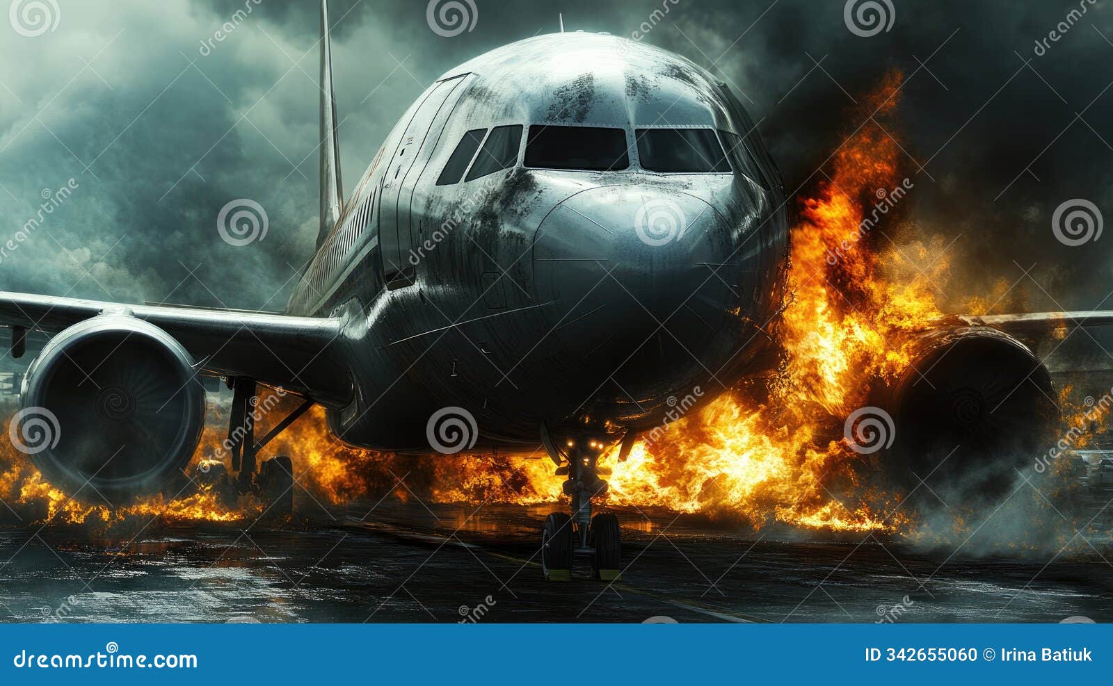 Plane Ignition: the Dramatic Scene of an Aircraft Catching Fire on the ...