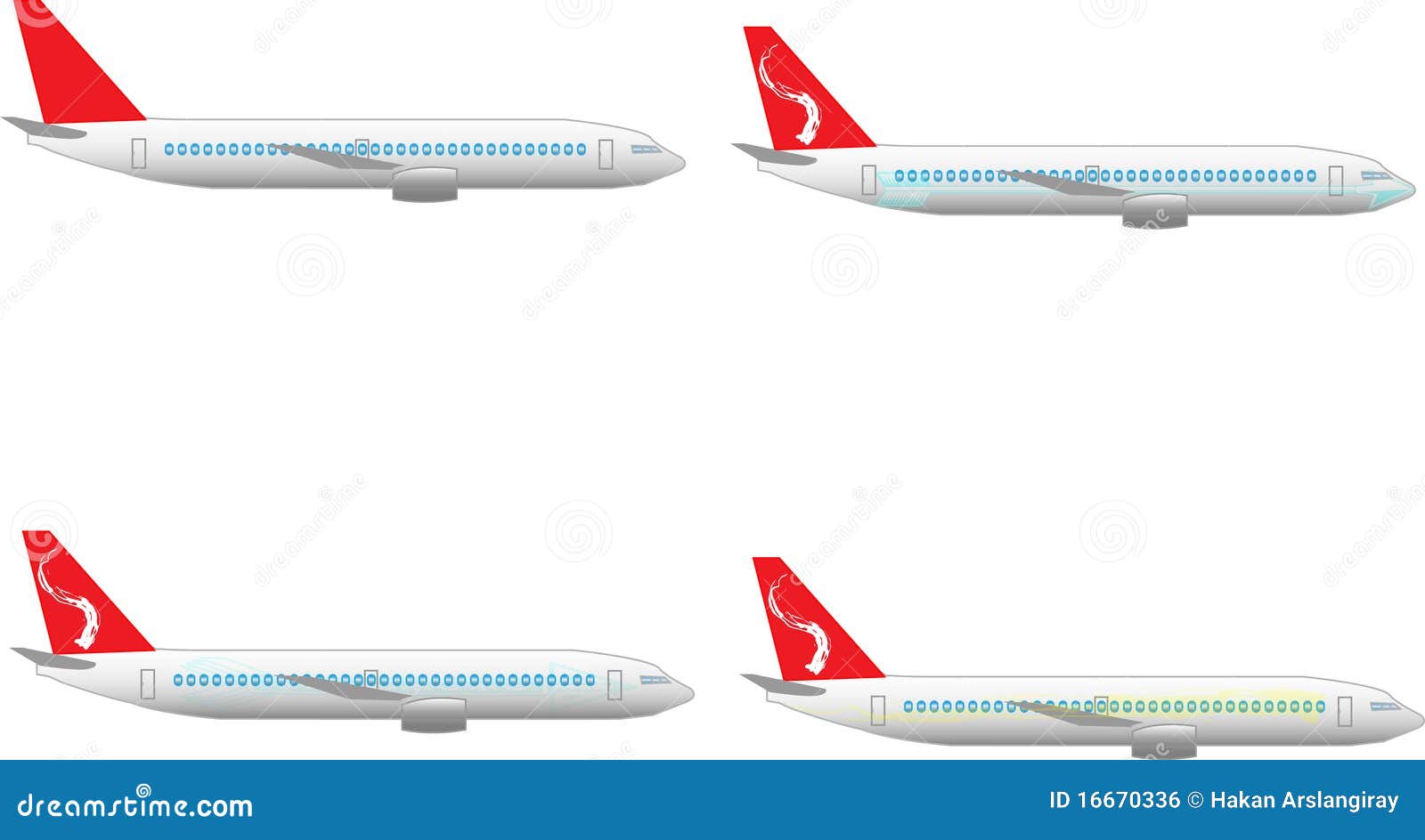 Plane Illustration with Different Figures on it Stock Illustration ...