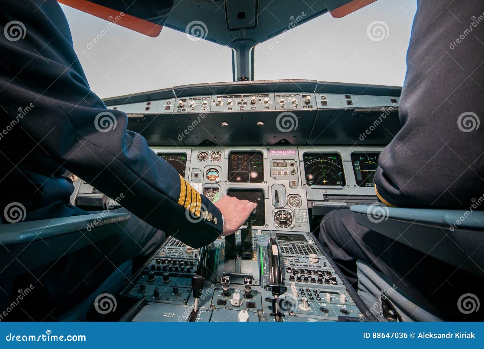 Plane inside the cockpit stock photo. Image of trip, aviation - 88647036
