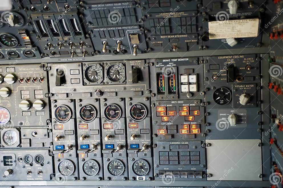 Plane instrument panel stock image. Image of isoladet - 15815537