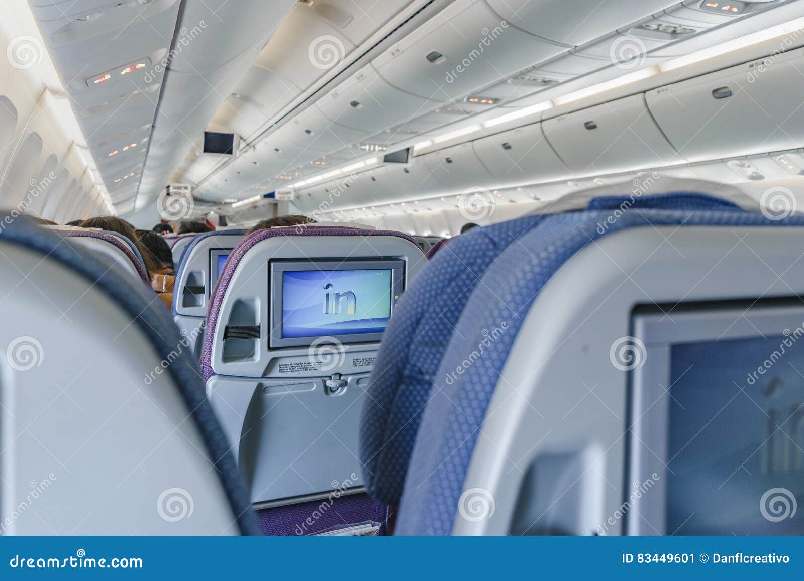 Plane Interior Perspective View Editorial Photo - Image of seat, class ...
