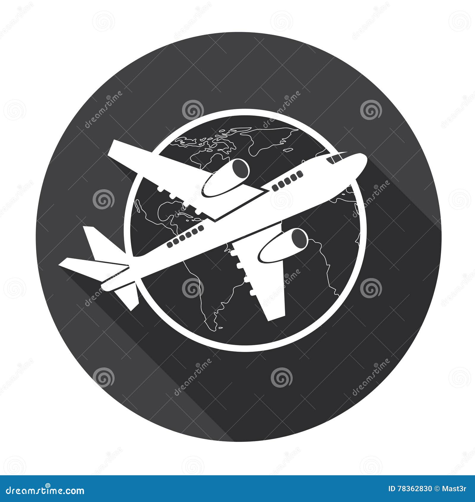 Plane International Aircraft Web Icon Stock Vector - Illustration of ...