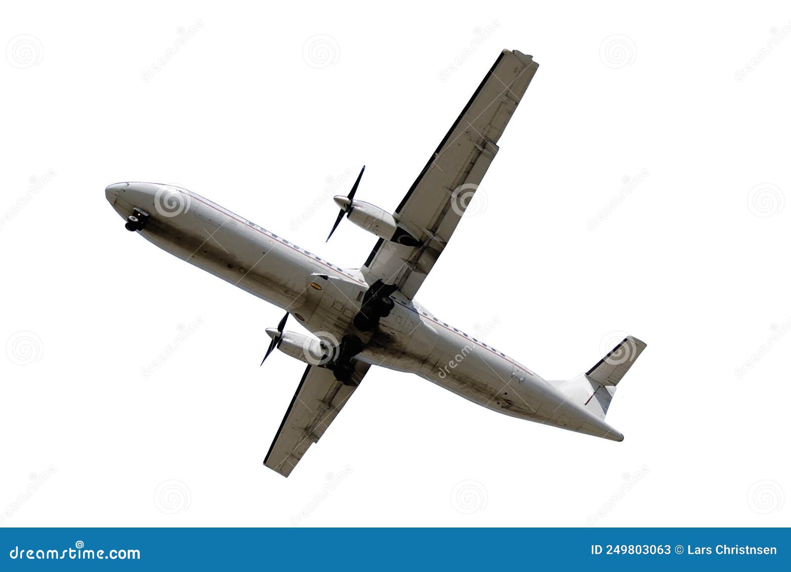 Plane Isolated on a White Background Stock Illustration - Illustration ...