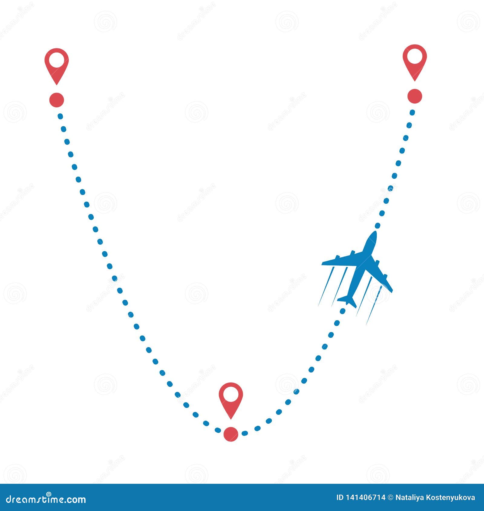 Plane and its track stock vector. Illustration of flight - 141406714