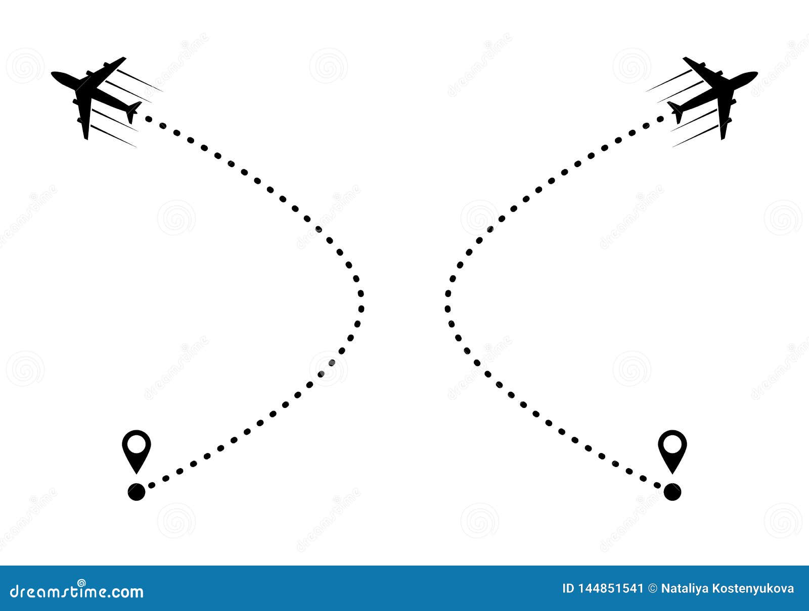 Plane and its track stock vector. Illustration of flight - 144851541