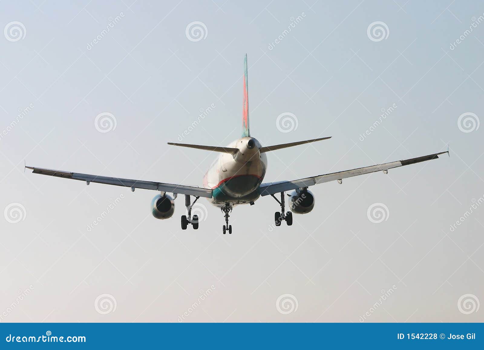 Plane Landing from Behind 3 Stock Photo - Image of airport, engine: 1542228