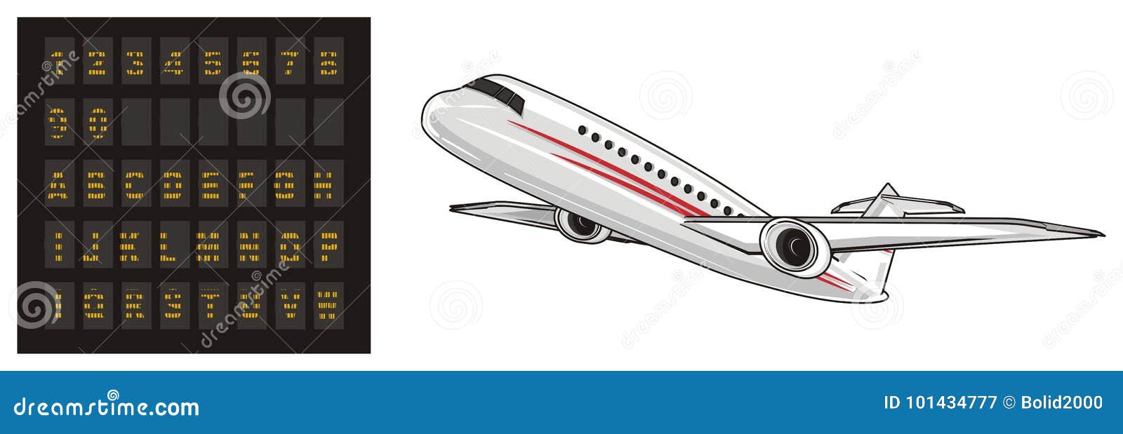 Airplane and board stock illustration. Illustration of passenger ...