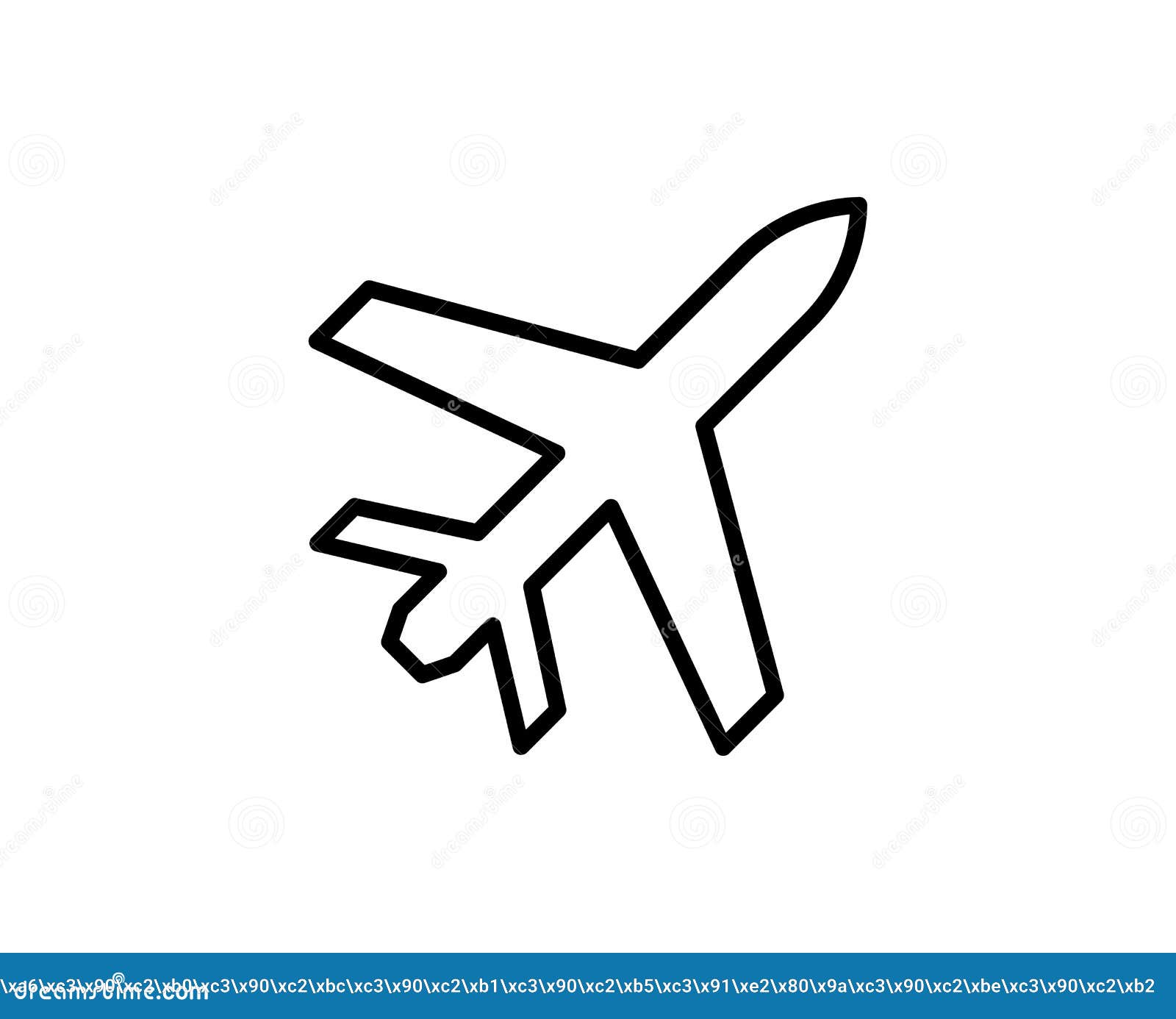Plane line icon stock vector. Illustration of airplane - 194348931