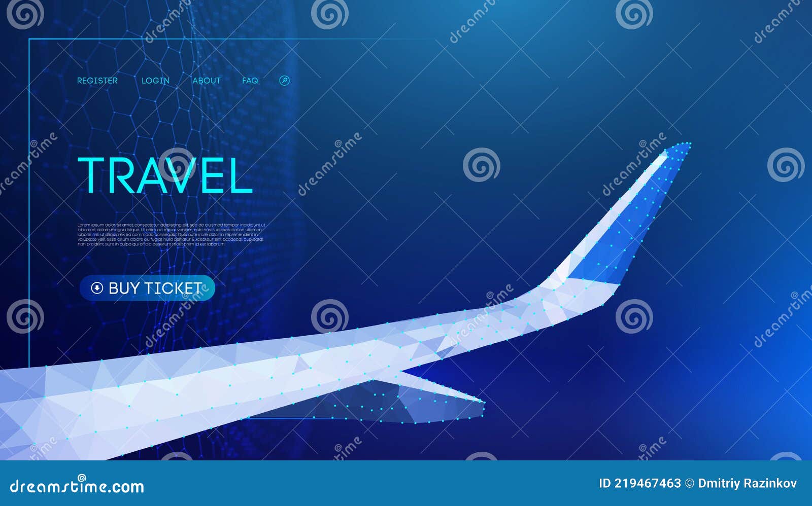Plane Low Poly 3d Vector Illustration. Low Polygon. Night Sky ...