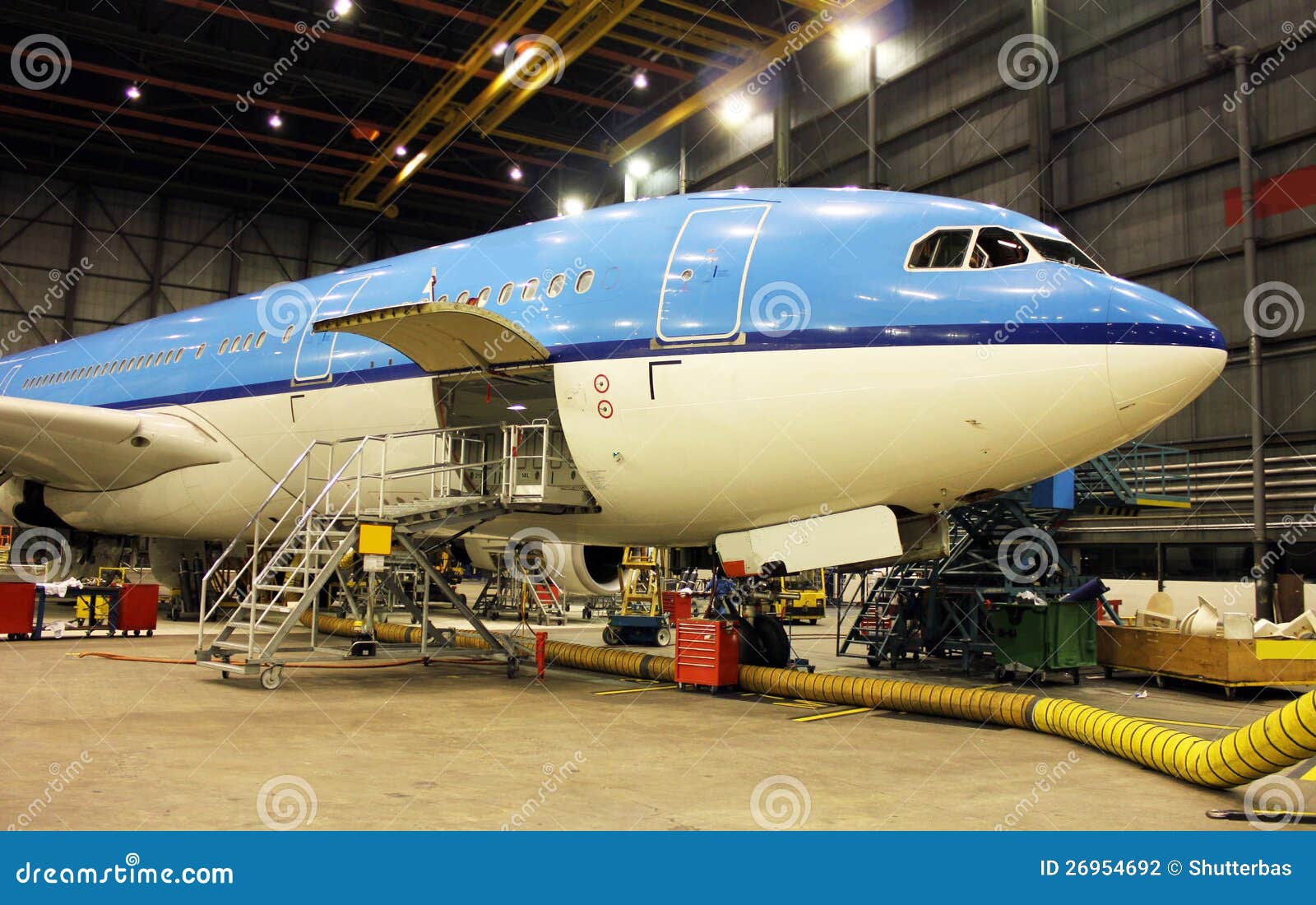 Plane during maintenance stock photo. Image of aviation - 26954692