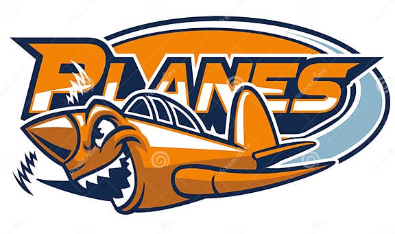 Plane mascot stock vector. Illustration of cartoon, sport - 46367669