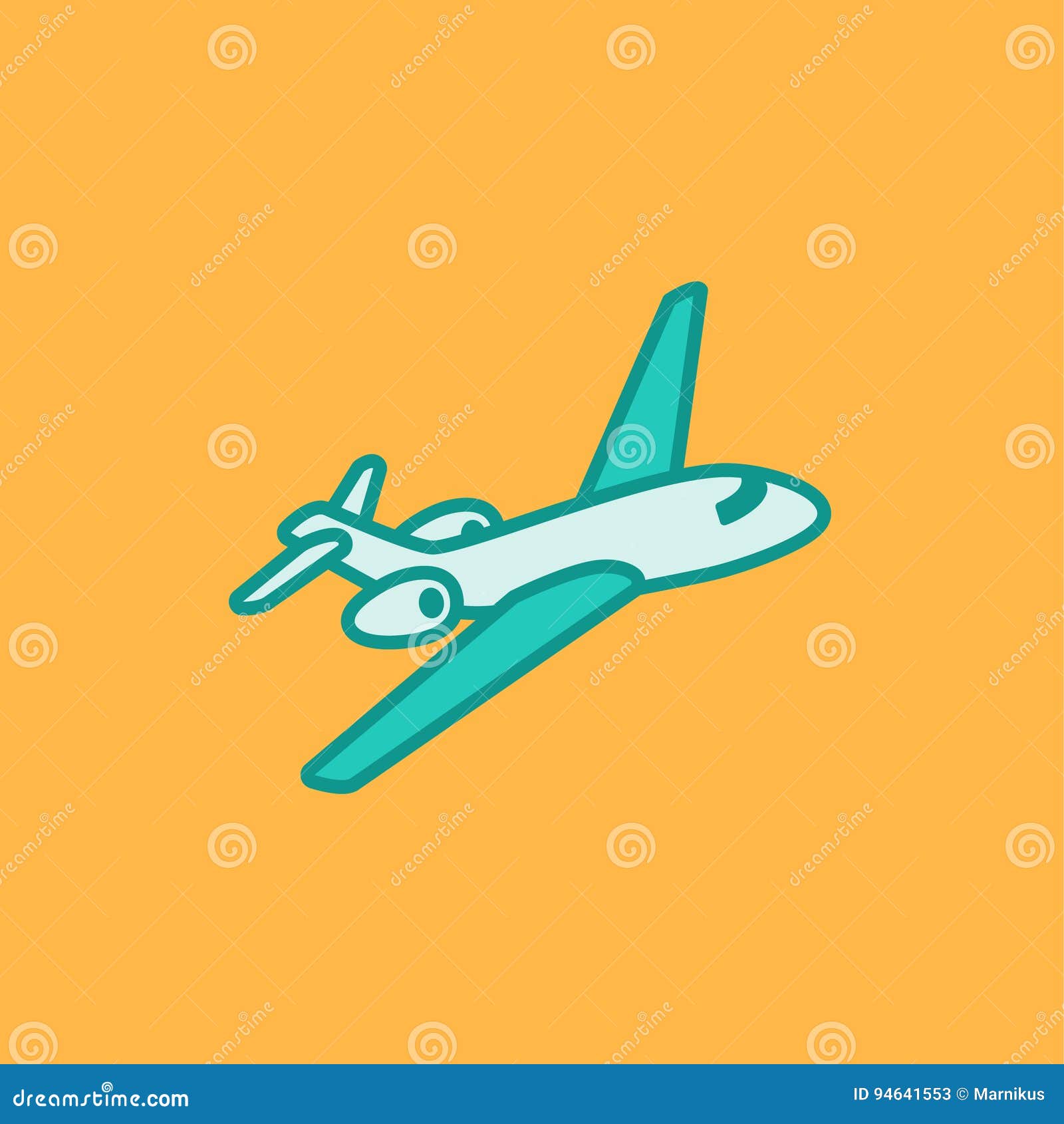 Plane modern icon stock vector. Illustration of plane - 94641553