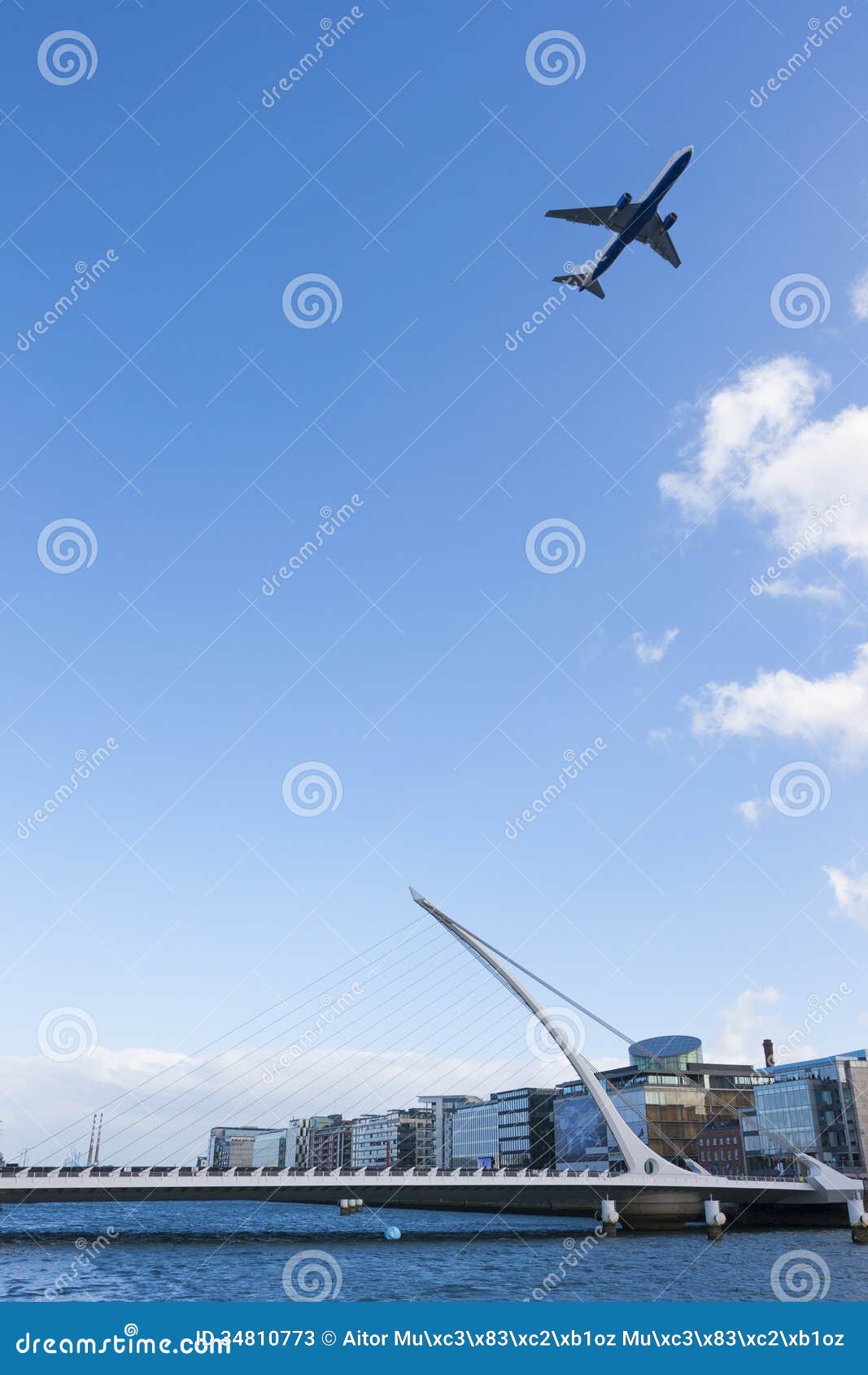 Plane over DublÃ­n editorial stock photo. Image of entertainment - 34810773