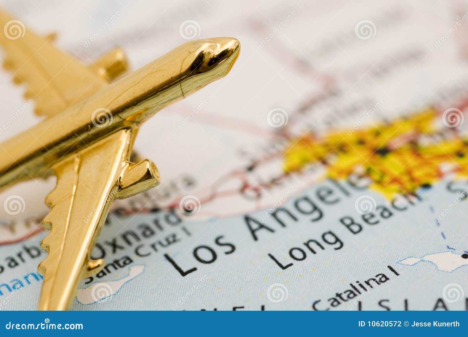Plane Over LA, California stock photo. Image of golden - 10620572