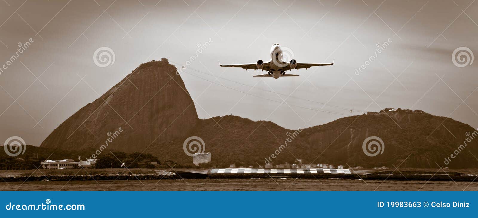 Plane over Rio de Janeiro stock image. Image of travel - 19983663