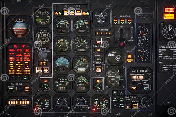 Plane panel stock image. Image of dashboard, engine, aviation - 16190899