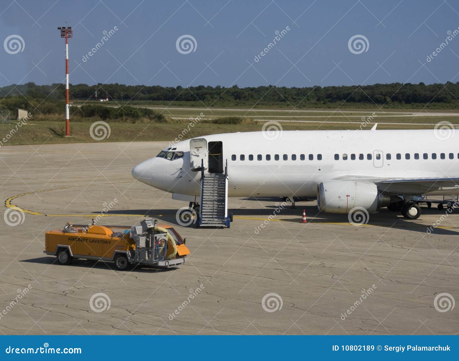 Plane Parked at the Airport Stock Image - Image of executive, airport ...