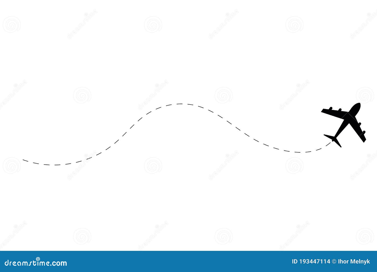 Airplane line path stock vector. Illustration of infographic - 193447114